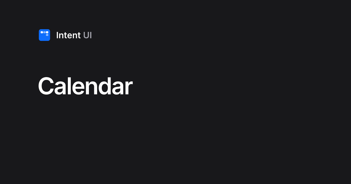 Calendar / Intent UI