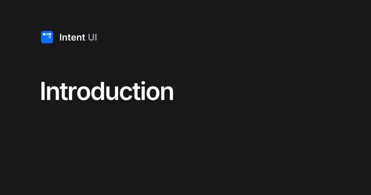 Introduction / Intent UI